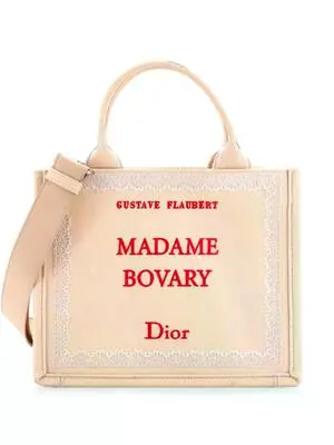 Dior Book With Strap Book Cover Canvas Small Tote Bag