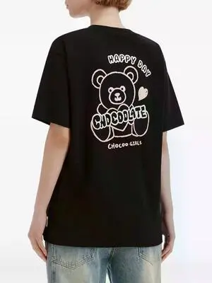 CHOCOOLATE Bear-print Cotton T-shirt