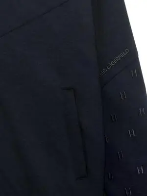 Karl Lagerfeld Panelled Jacket With Monogram Embroidery