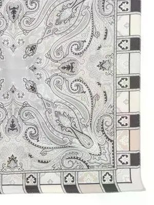 Etro Paisley-print Scarf - Grey
