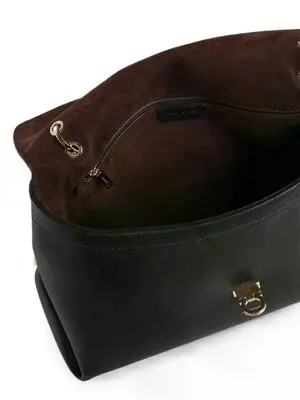 FERRAGAMO Gancini Pebbled-leather Shoulder Bag