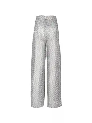 PALMACEA Yera Zigzag-knit Wide-leg Trousers