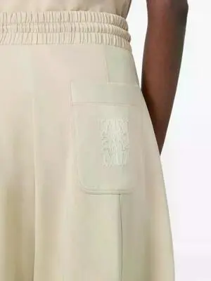 Max Mara Technical Cotton Jersey Barrel-leg Trousers Stone
