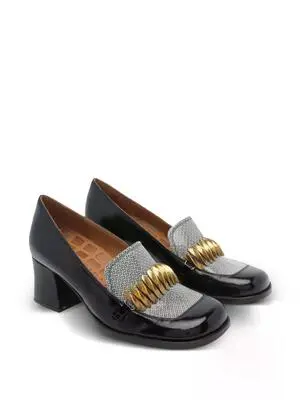 Chie Mihara Embellished Loafers - Black