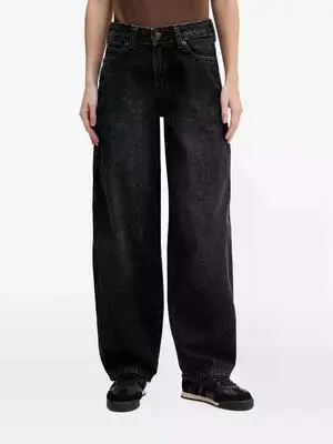 Dickies 957 Logo-patch Wide-leg Jeans - Black