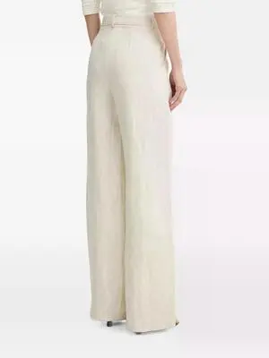 Luisa Spagnoli Herringbone-pattern Wide-leg Trousers