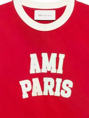 AMI Paris Logo-print Colour-block T-shirt