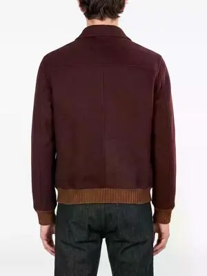 Kiton Ribbed-trim Zip-up Jacket - Red