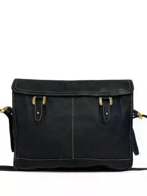Loewe 2010-2026 Leather Anagram Crossbody Bag - Black