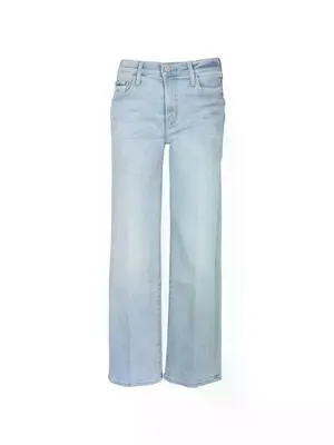 MOTHER The Mid Rise Rambler Zip Ankle Jeans - Blue