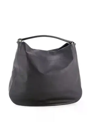Prada Slouch Leather Large Hobo Bag - Black