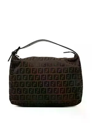 Fendi 2000-2010 Zucchino Canvas Handbag - Brown