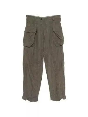 ZIGGY CHEN Striped Cargo Trousers