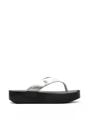 Tory Burch Platform Sandals - Silver