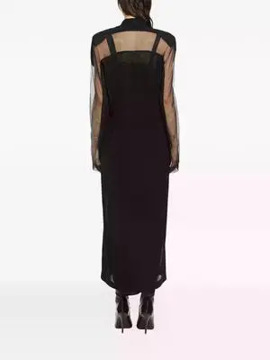 YEHUAFAN Long-slevee V-neck Coat