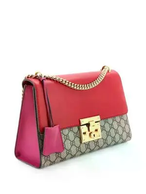 Gucci Padlock Gg Coated Canvas And Leather Medium Shoulder Bag