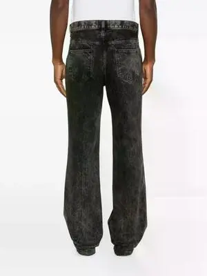 SPINA Acid-wash Flared Jeans