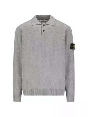 Stone Island Logo-patch Polo Shirt - Grey