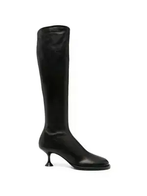 SERGIO ROSSI Round-toe Knee-high Boots - Black