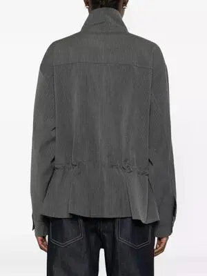 ELEH Pinstripe Drawstring-waist Jacket