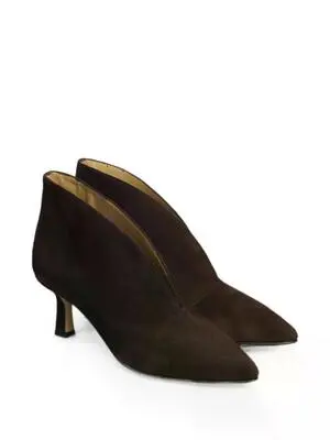 L'ARIANNA Pointed-toe Suede Ankle Boots