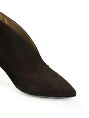 L'ARIANNA Pointed-toe Suede Ankle Boots