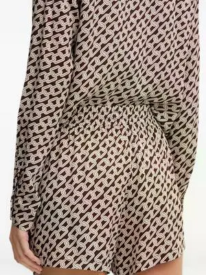 Melissa Odabash Annie Chain-print Drawstring Shorts