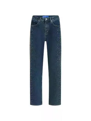 Karl Lagerfeld Crystal-embellished Straight-leg Jeans