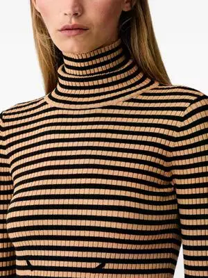 TWINSET Striped Rib-knit Sweater