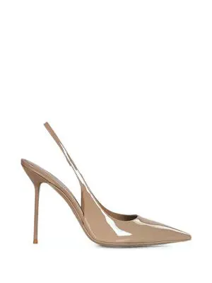 Paris Texas Lidia Patent-leather Slingback Pumps - Neutrals
