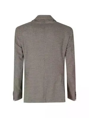 L.B.M. Houndstooth-pattern Single-breasted Blazer