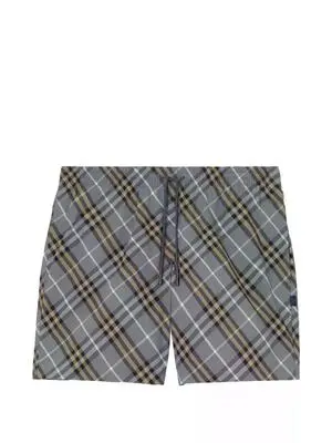 Burberry Check Swim Shorts - Blue