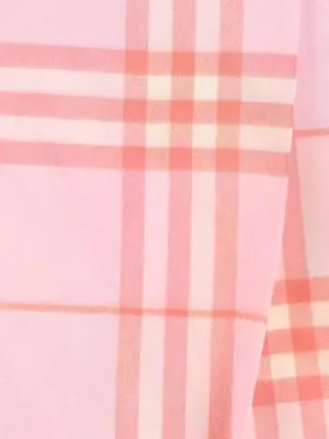 Burberry Check Fringed Scarf - Pink