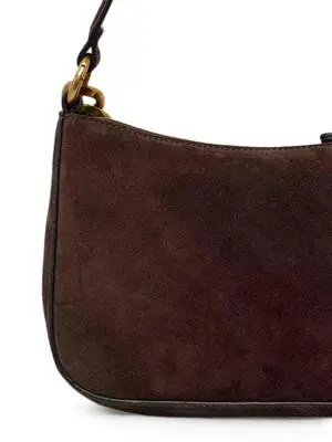 TWINSET Chain-link Suede Shoulder Bag