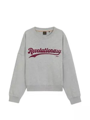 BOSS Peached-cotton Sweatshirt With Chest Artwork