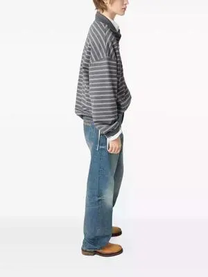 Miu Miu Striped Cotton Fleece Jacket