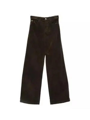 Emporio Armani Corduroy Wide-leg Jeans - Brown