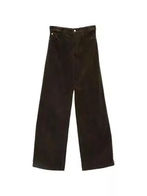 Emporio Armani Corduroy Wide-leg Jeans - Brown