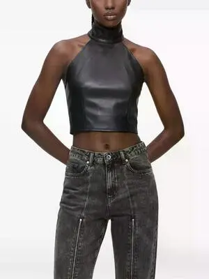 Karl Lagerfeld High Neck Halterneck Top