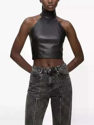 Karl Lagerfeld High Neck Halterneck Top