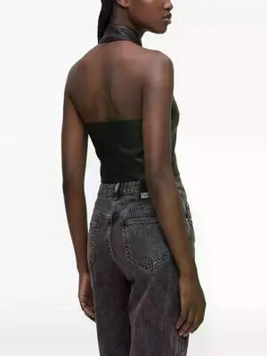 Karl Lagerfeld High Neck Halterneck Top
