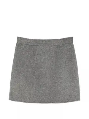 SEMICOUTURE Wrap-design Wool Mini Skirt