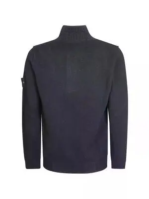 Stone Island Compass-patch Button-up Sweater