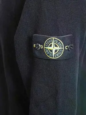 Stone Island Compass-patch Button-up Sweater