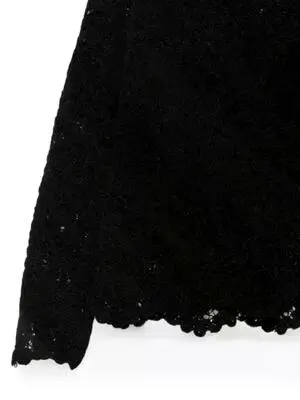 SEMICOUTURE Lace V-neck Knit