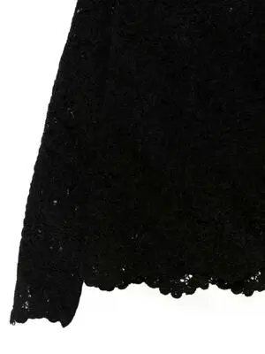 SEMICOUTURE Lace V-neck Knit