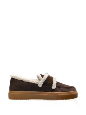 Inuikii Shearling-trim Loafers - Brown