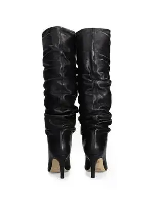 THE SELLER Ruched Pointed-toe Stiletto Heel Boots