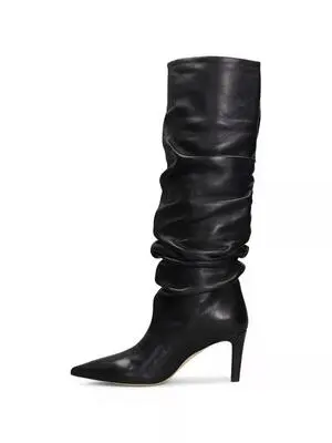 THE SELLER Ruched Pointed-toe Stiletto Heel Boots