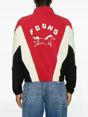 FOUND Logo-print Zip-up Jacket - Red